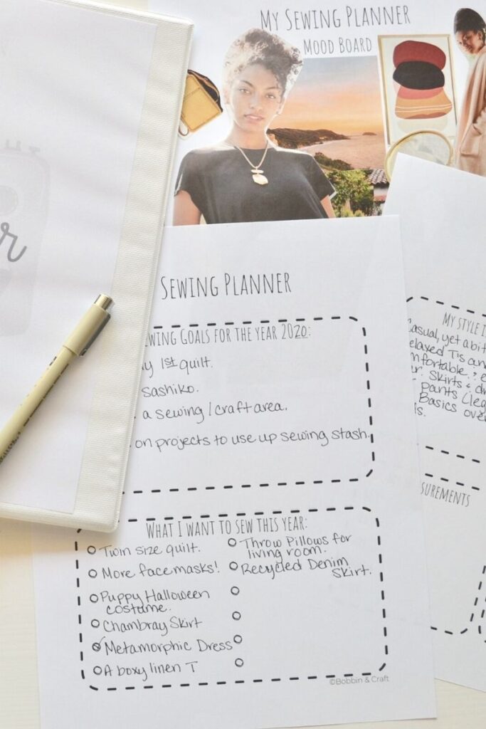 How to Use a Sewing Planner and Get Organized - Bobbin & Craft